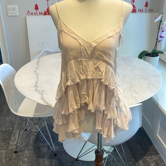 Love Sam | Tops | Nwot Love Sam Dusty Rose Raw Threaded Multi Tiered ...